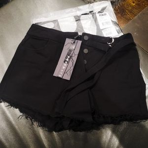 Punk Rave | Shorts | Punk Rave Folded Distressed Denim Skort | Poshmark